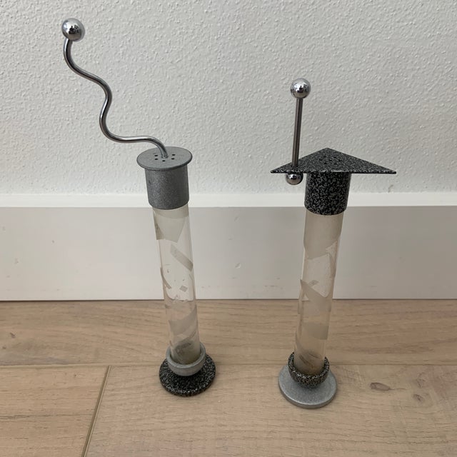 Late 20th Century Post Modern Memphis Salt and Pepper Mills Bruce R ...