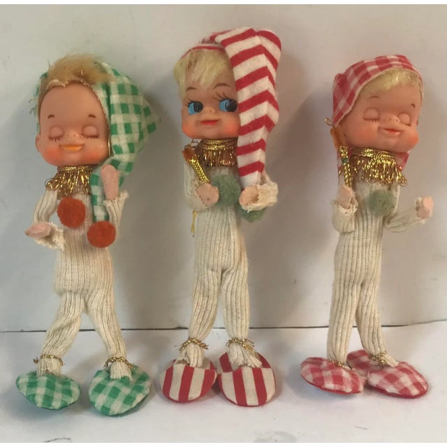 Vintage Mid Century Elf Figurines - Set of 3- Made in Japan | Chairish