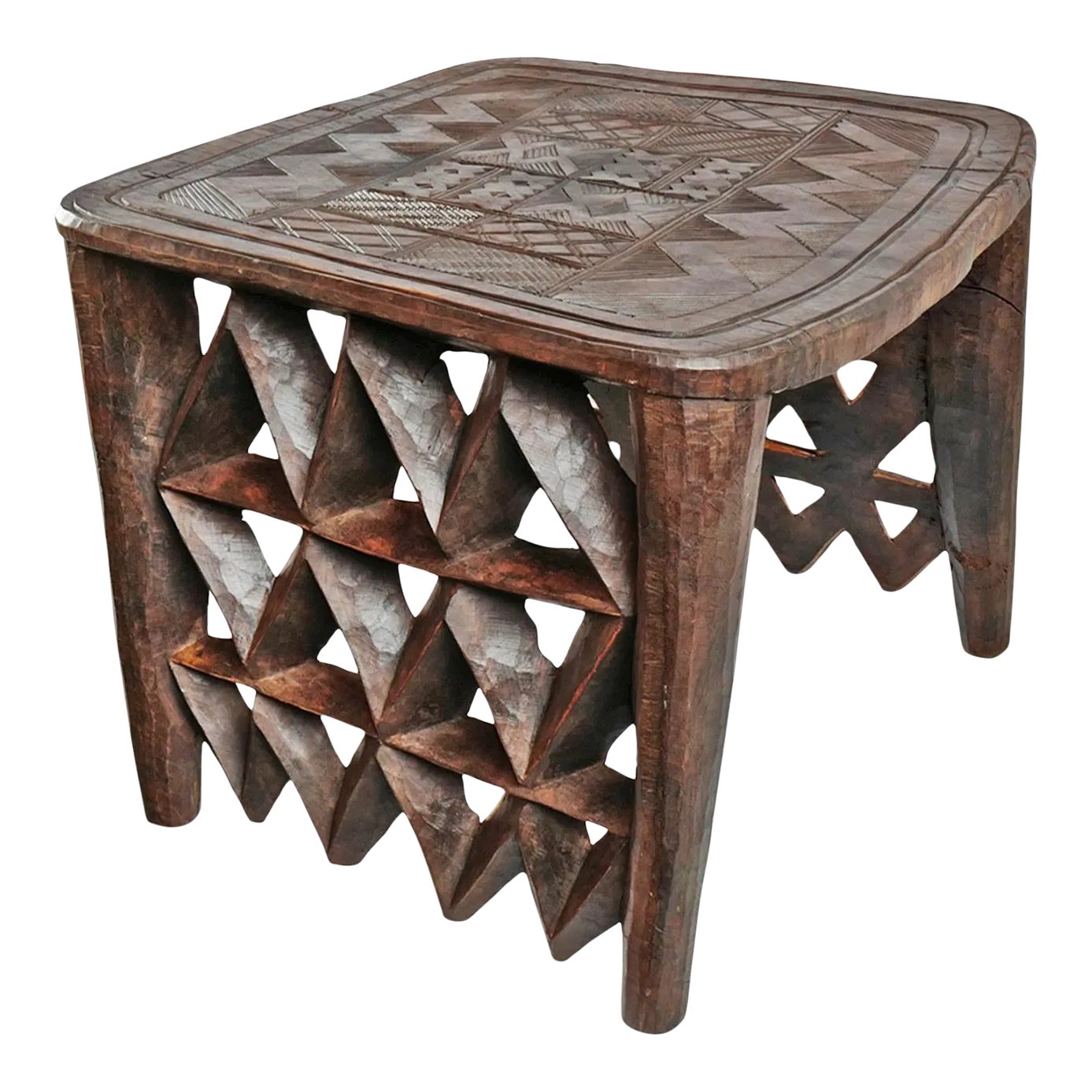 Mid 20th Century Vintage Large Tribal Nupe Table | Chairish