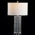 27.5" Modern Fused Glass Cylinder LED Table Lamp, Clear - a Pair | Chairish