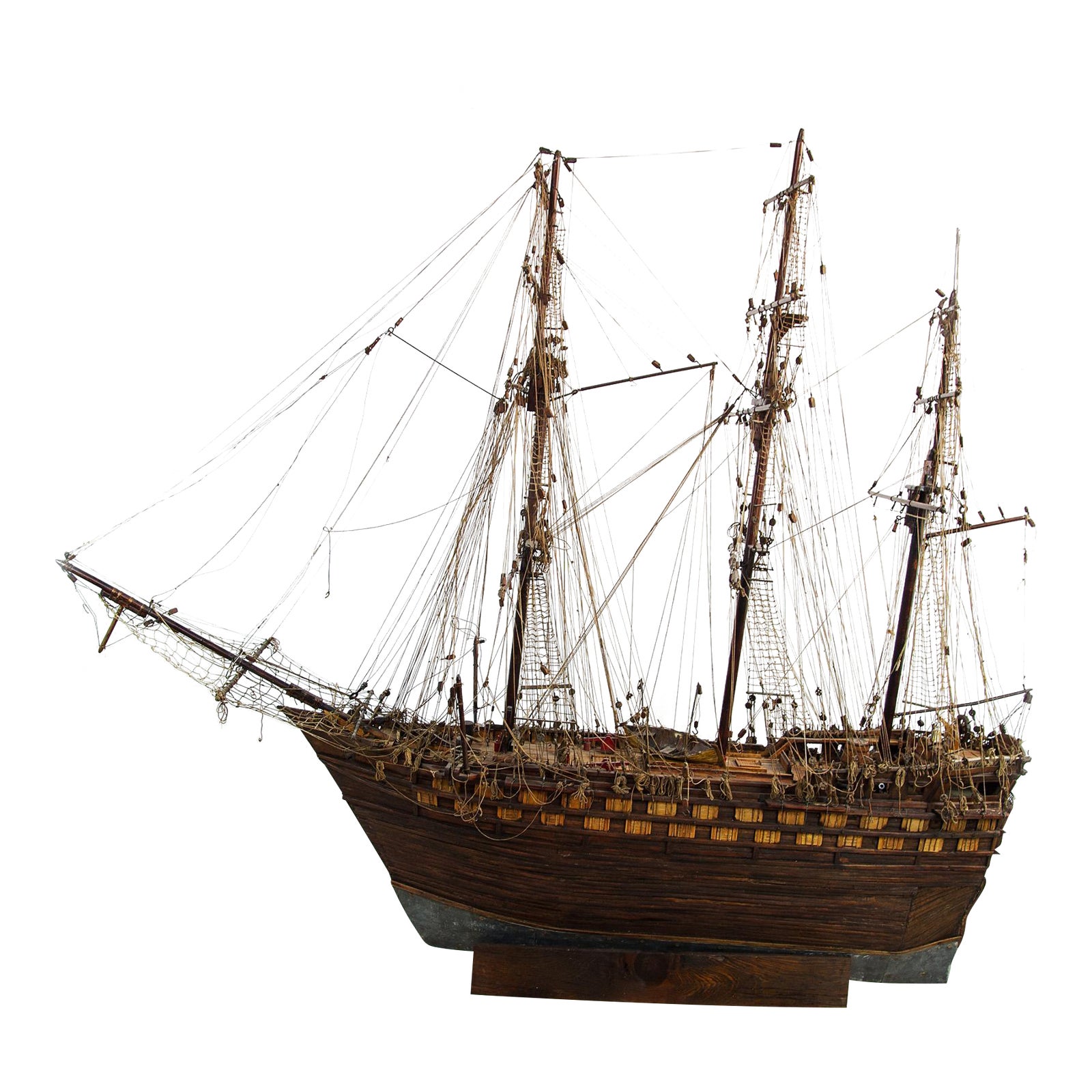 Hand-Crafted 18th-Century First Rate Ship Model | Chairish