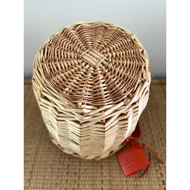 Birkin Rattan Basket, Orange | Chairish