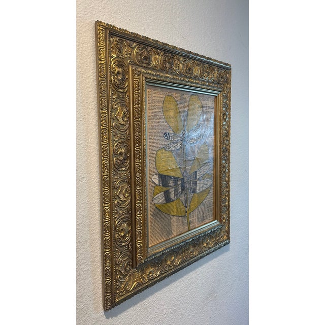 Original Boho Chic Collage "French Dragonflies", Signed by Artist ...