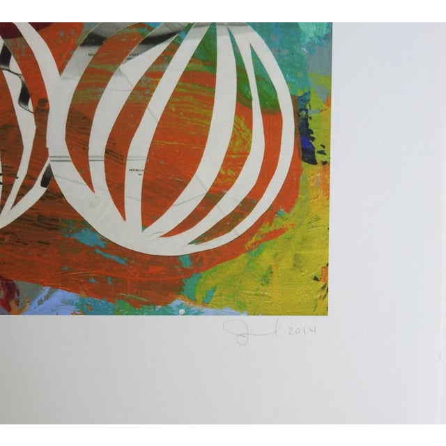 Contemporary Colorful Abstract Collage Print | Chairish