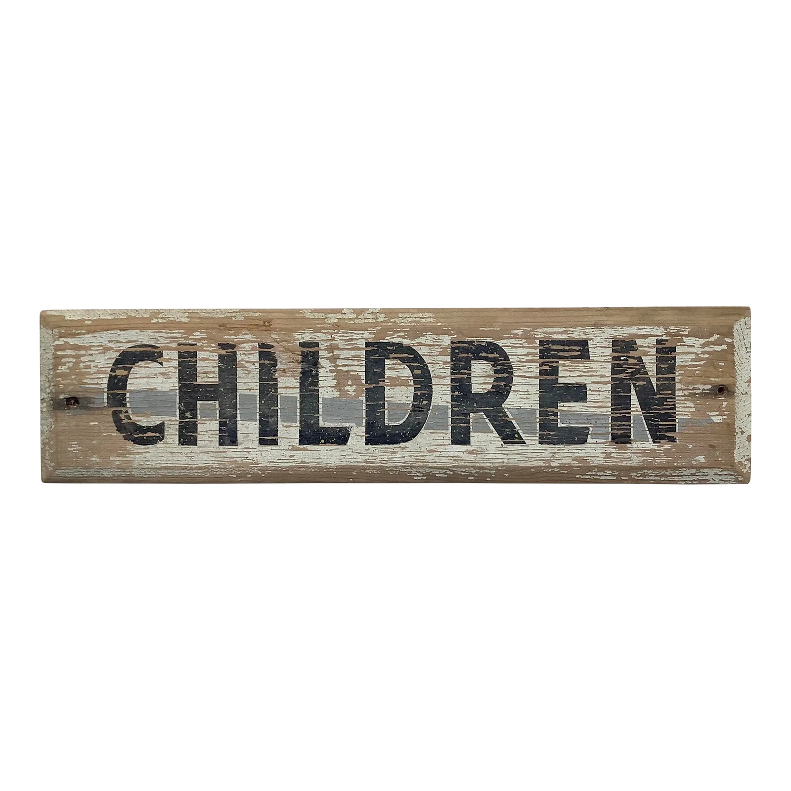 Circa 1930s/40s Wood Children Sign | Chairish