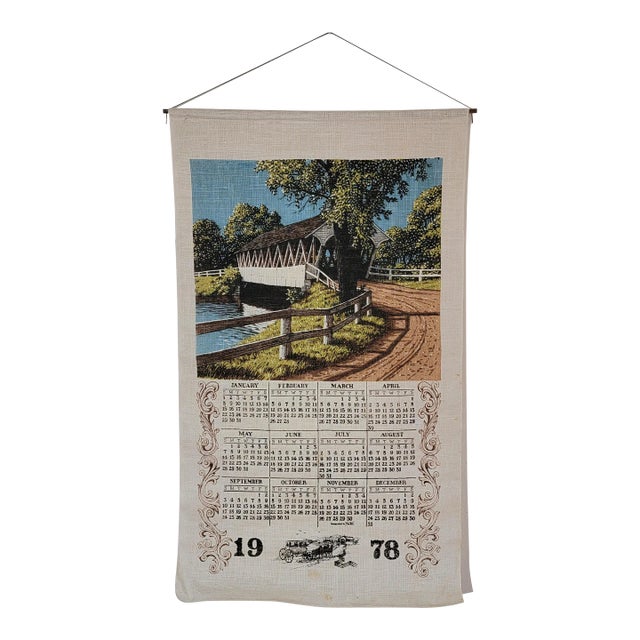 Vintage 1978 Cloth Repeater Calendar | Chairish