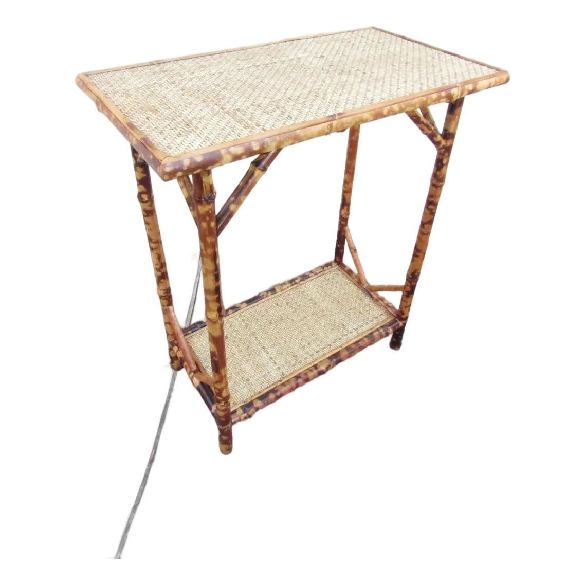 Antique English Tiger Bambo Table | Chairish