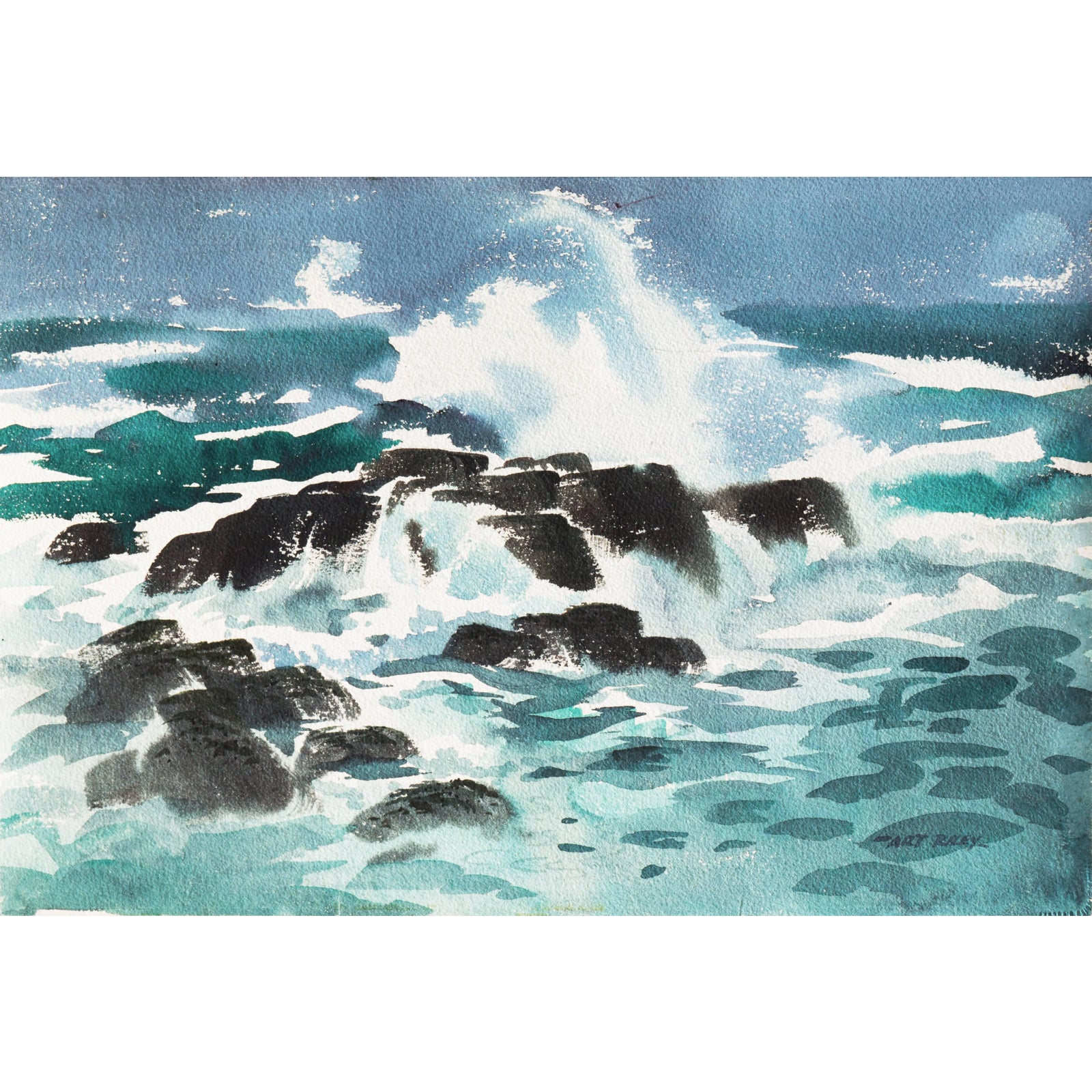 'Modernist California Seascape' by Arthur Irwin Riley, American ...