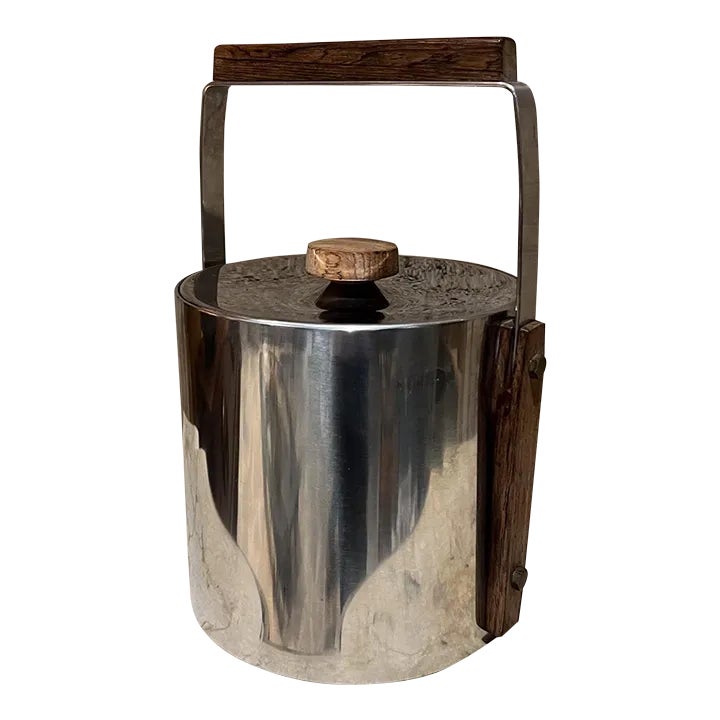 1960s Swedish Cultura Stainless Ice Bucket Sweden | Chairish