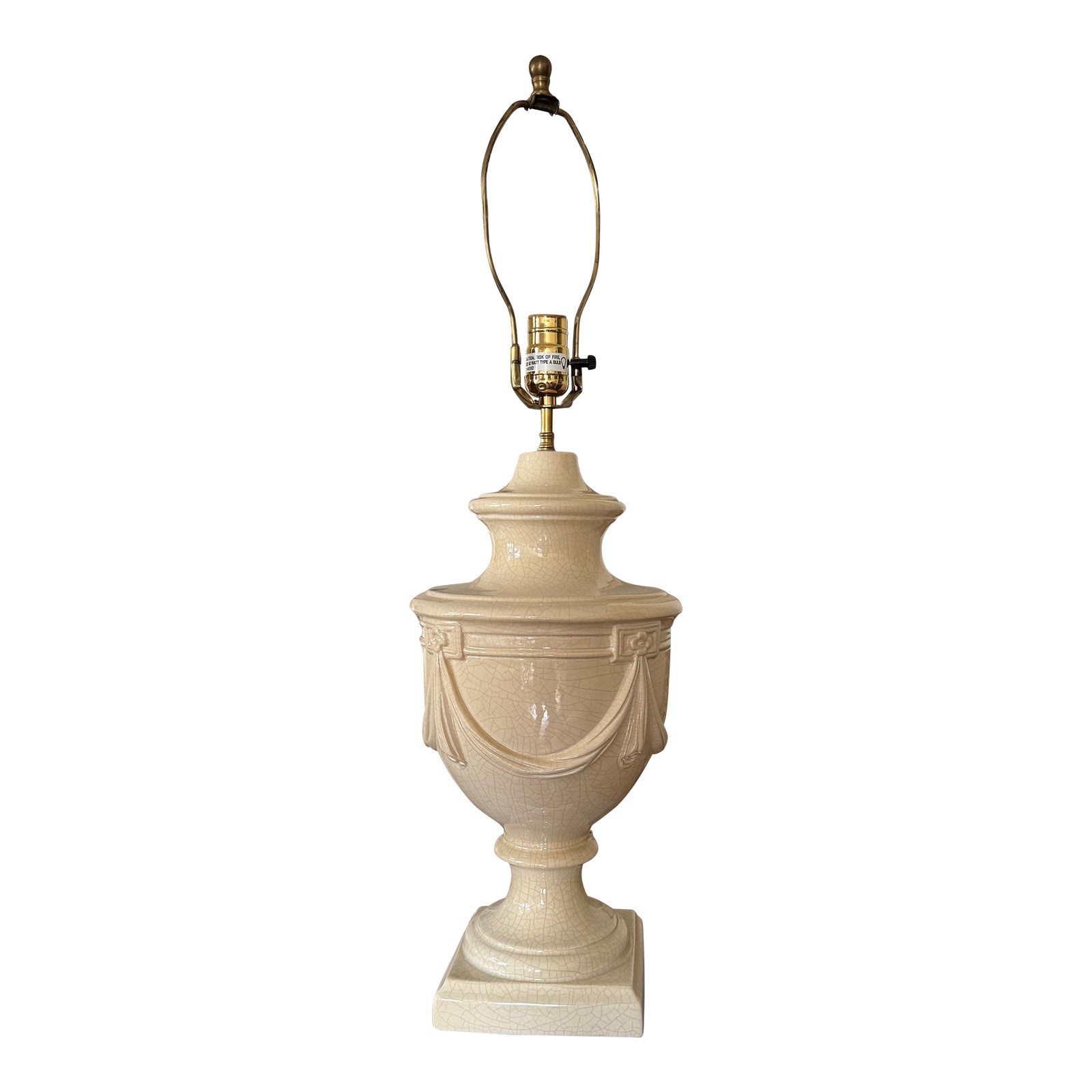 1960s Paul Hanson for Parrish-Hadley Ceramic Urn-Form Table Lamp | Chairish