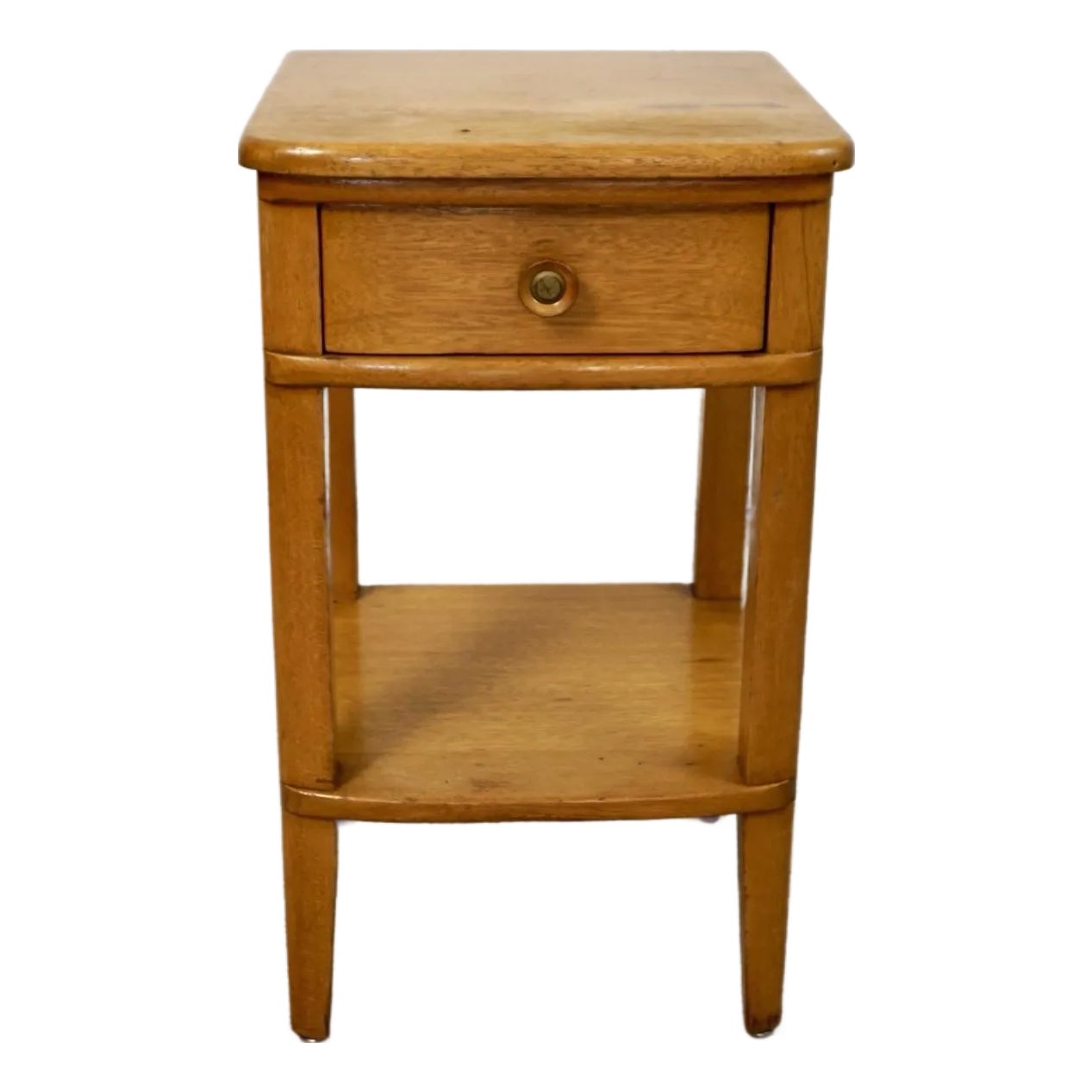 1940’s Art Deco Brown Saltman Style Nightstand | Chairish