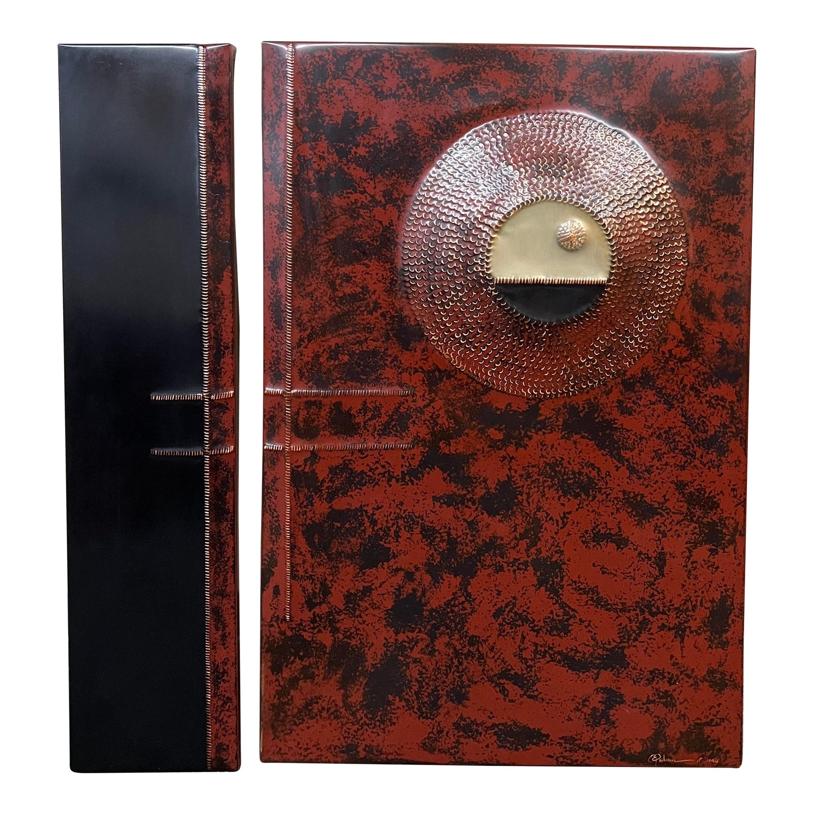 1994 Aztec Camera Copper Repousse, a Diptych | Chairish