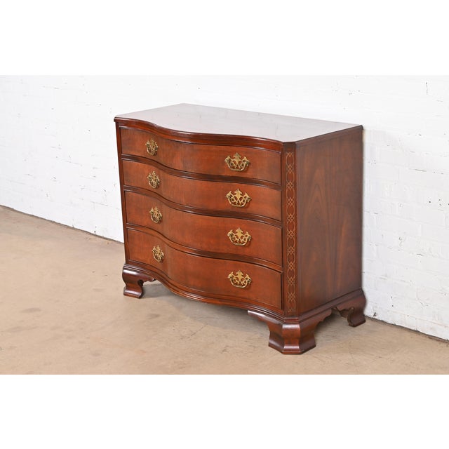 Baker Furniture Historic Charleston Chippendale Carved Mahogany Serpentine Front Dresser Chest ...