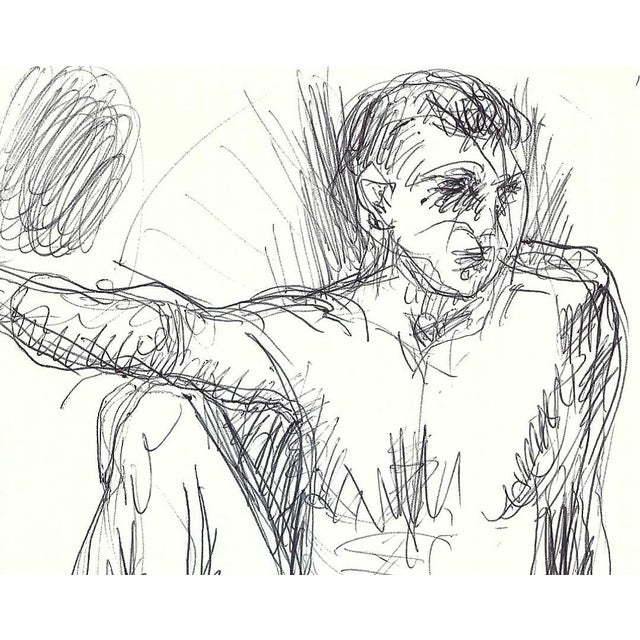 1996 Male Nude Drawing by James Bone | Chairish