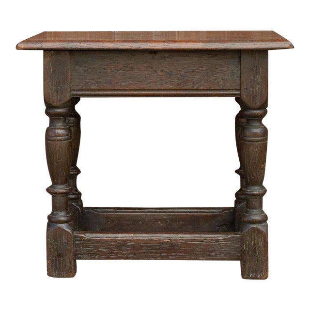 Primitive 19th Century Oak Joint Table | Chairish