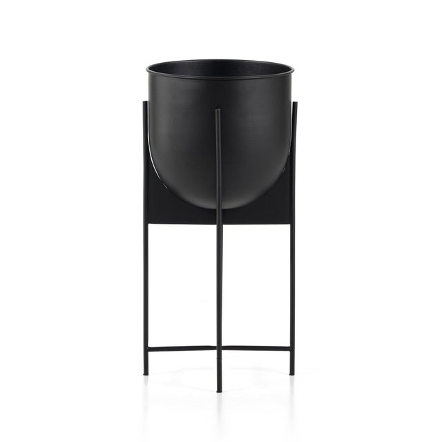 Elroy Planter - Satin Black | Chairish