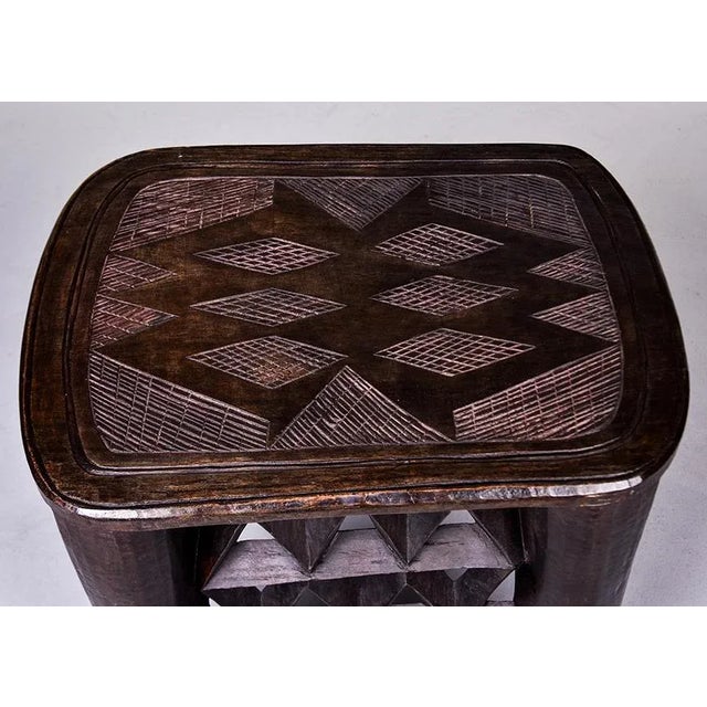 Vintage Carved African Side Table by the Nupe of Nigeria | Chairish