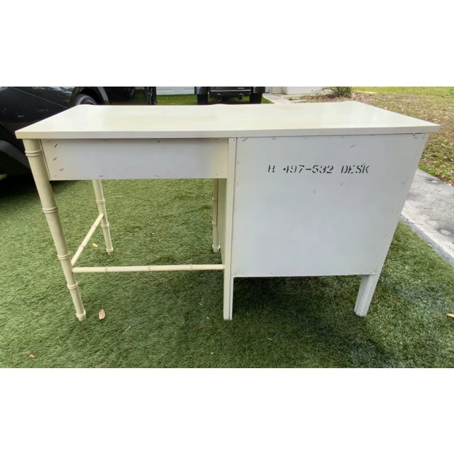1970s Henry Link Faux Bamboo Desk | Chairish