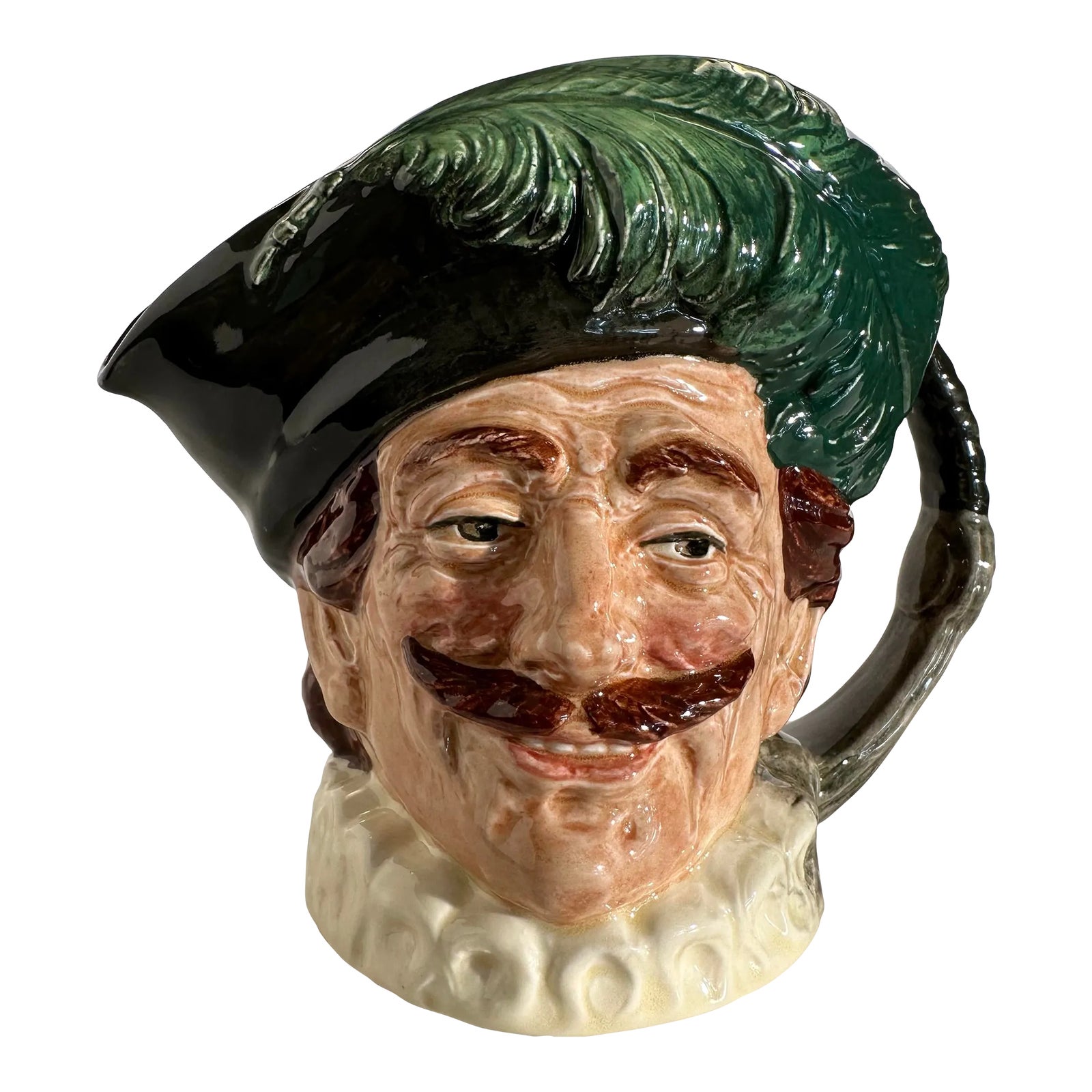 Vintage Large Porcelain Character Jug ‘The Cavalier’ by Royal Doulton ...