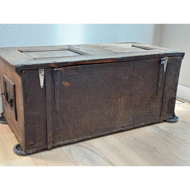 18th Century Antique Hand Painted European Dowry Trunk/Chest | Chairish