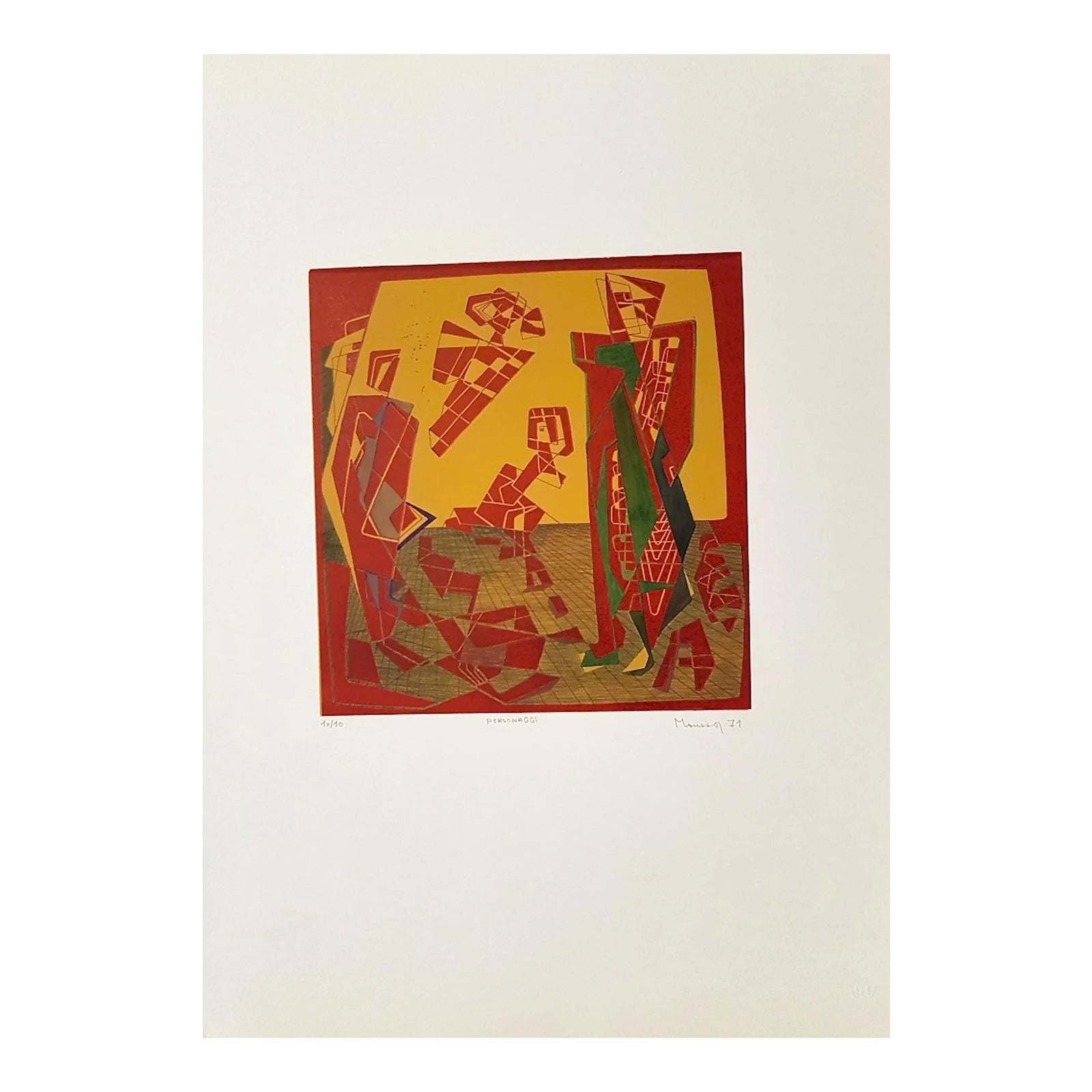 Characters - Original Etching by Adam Moussa - 1971 1973 | Chairish