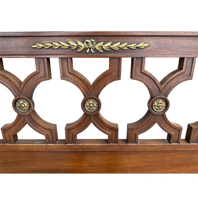 Heritage Furniture Solid Walnut Hollywood Regency King Size Headboard ...