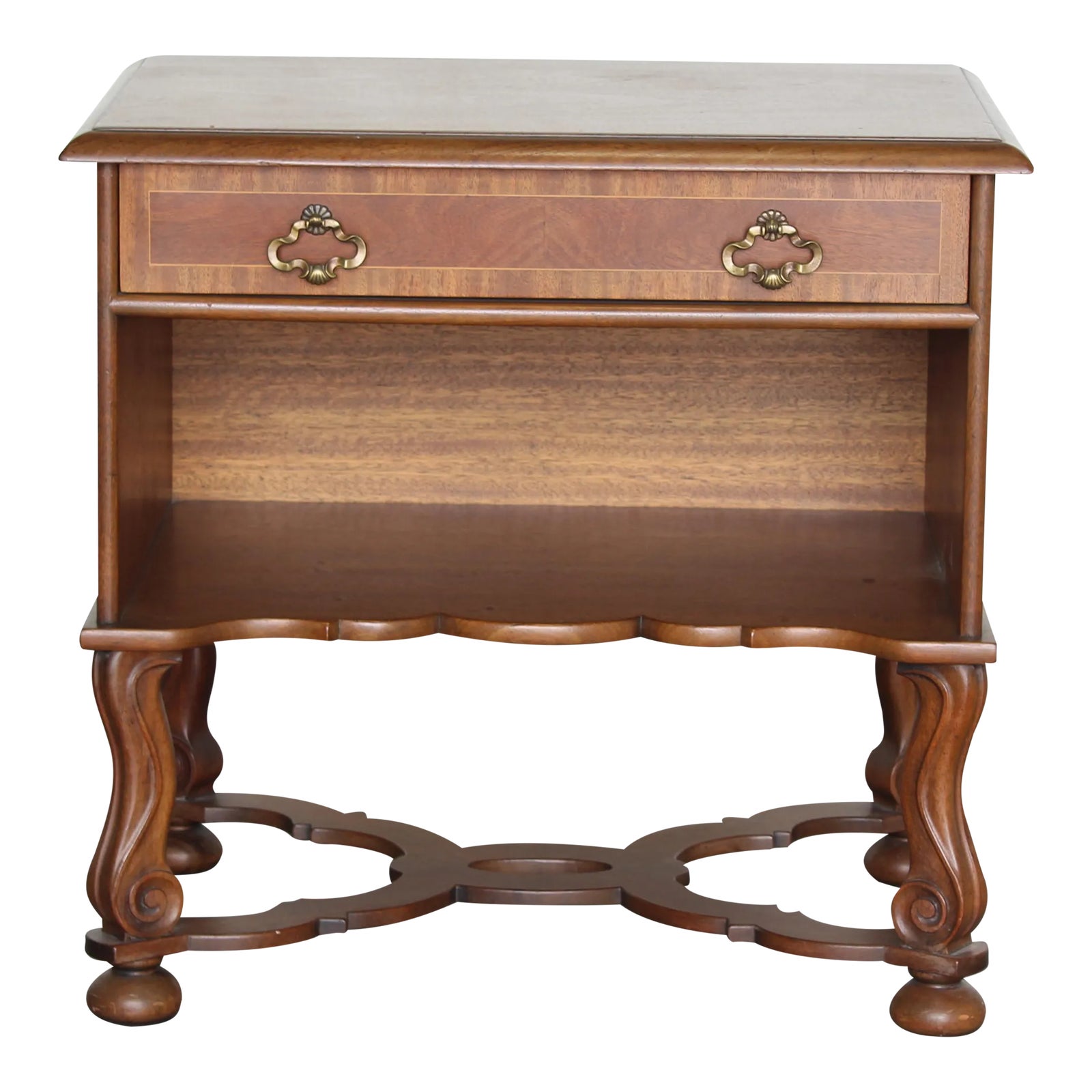 Mid Century Walnut Side Table | Chairish