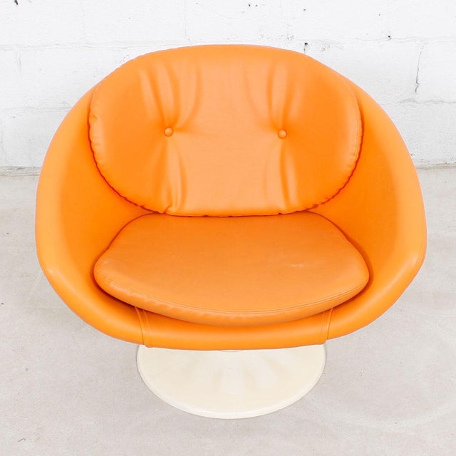 60s Orange Swivel Pod Chairs by Overman, Sweden - Pair | Chairish