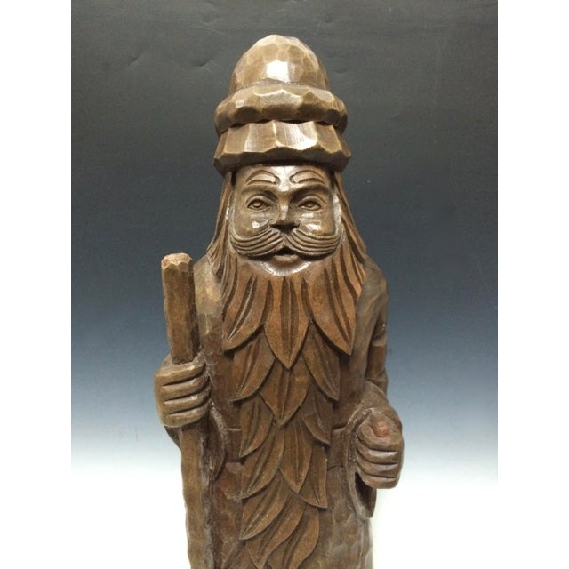 Art & Collectibles Hand Carved reclaimed wood Odin Santa Sculpture etna ...