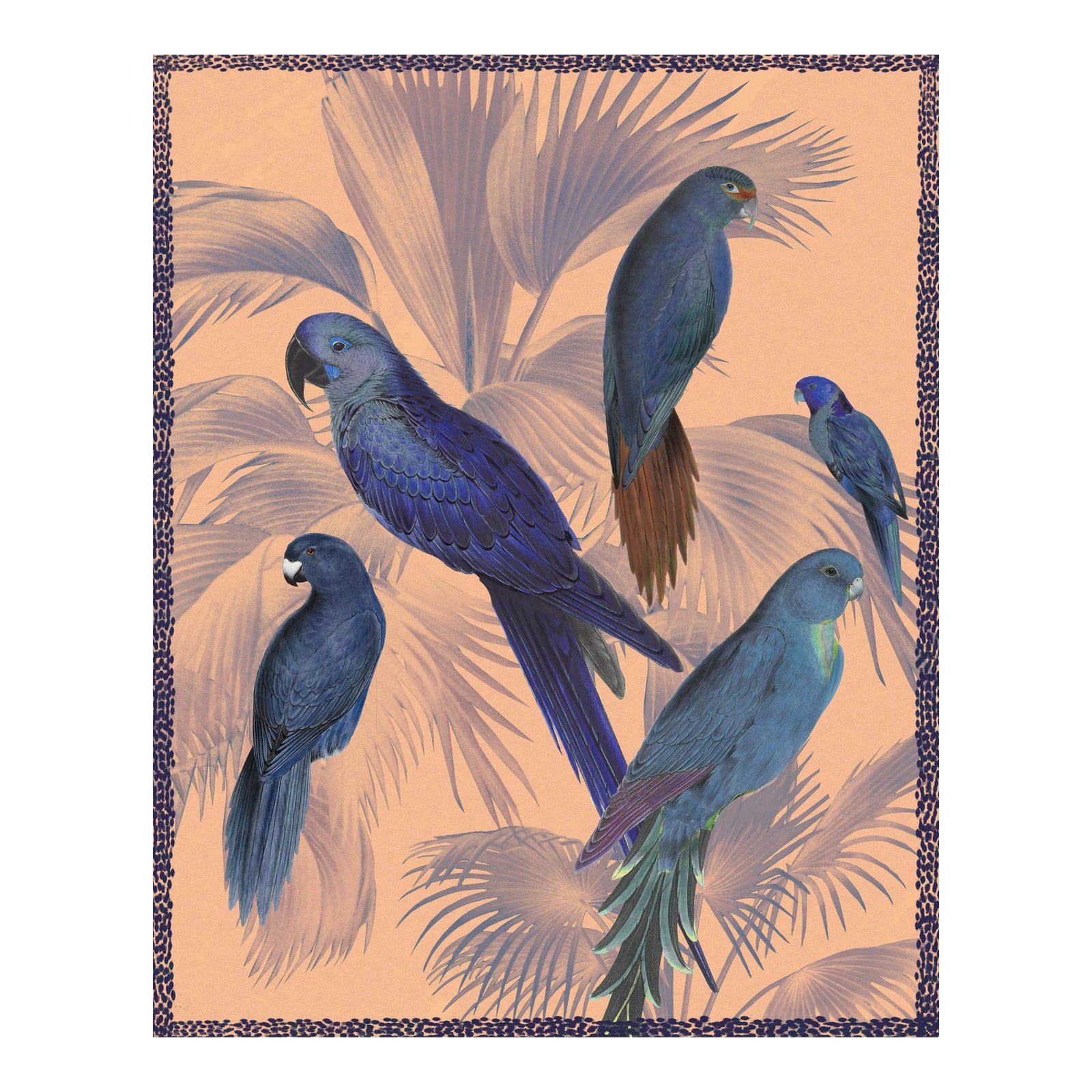 Contemporary Tropical Bird Collage Print - 16" X 20" | Chairish