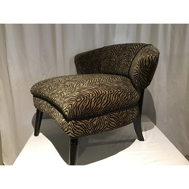 Mid-Century Modern “Maria” Tiger Print Chair | Chairish