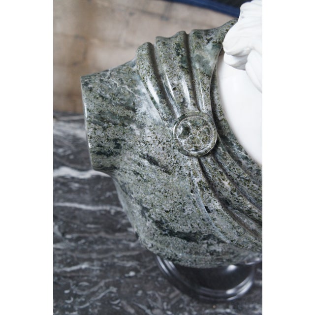 Mid 20th Century Italian School Carved Marble Two Tone Shoulder Bust ...