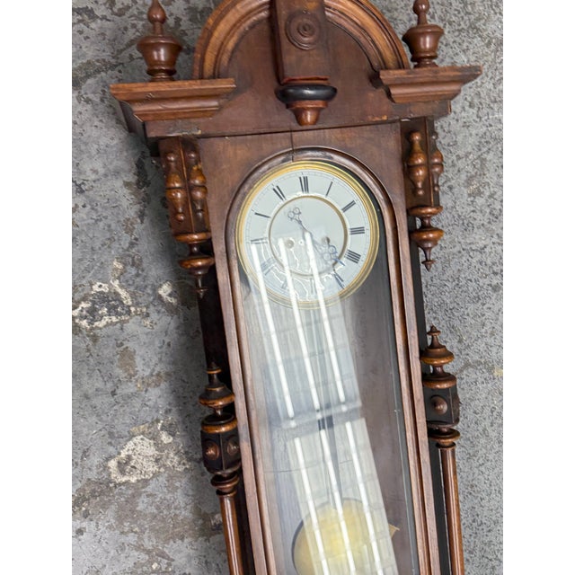 Antique German Vienna Regulator Wall Clock | Chairish