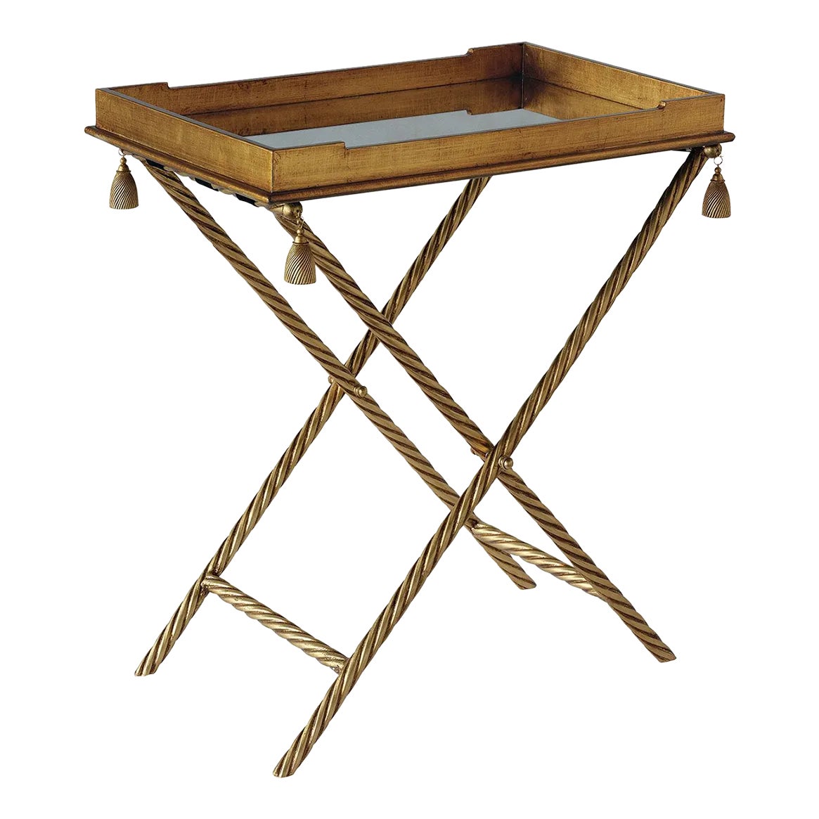 Port 68 x Madcap Cottage Delfern Tassel Bar & Tray Table | Chairish