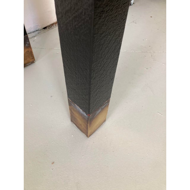 Van Horn Black Lacquered Raffia Wrapped Console | Chairish