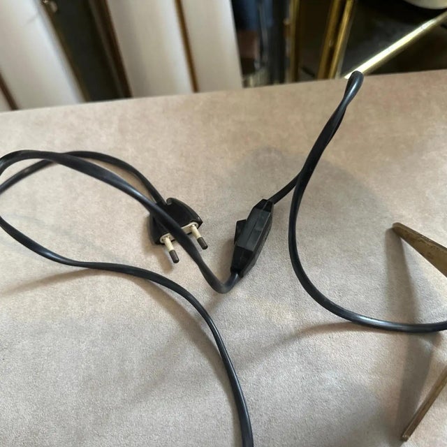 1950s Stilnovo Style Mid-Century Modern Black Aluminum Brass Sputnik ...