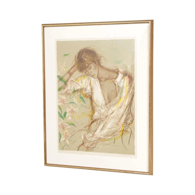 Late 20th Century Jacques Pecnard 'Claudine' Lithograph, Custom Framed ...