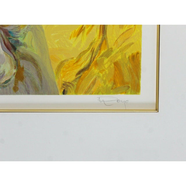 Traditional Framed Jose Royo Signed Serigraph 2 Women Yellow Dress 90/ ...
