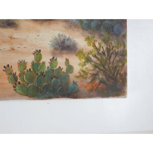 Vintage Irene Klein Quail in Mountain Desert Landscape Painting | Chairish