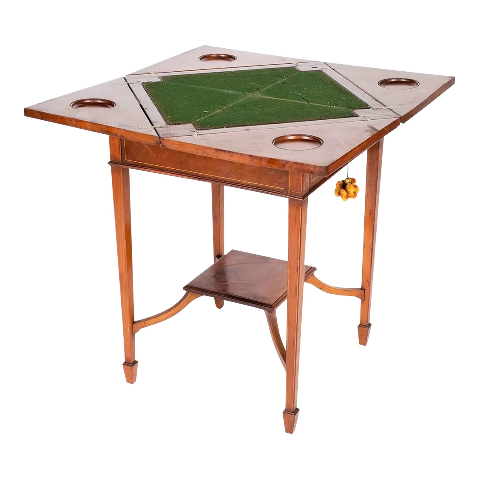 English Antique Edwardian Mahogany 'Envelope' Game Table - Provenance ...