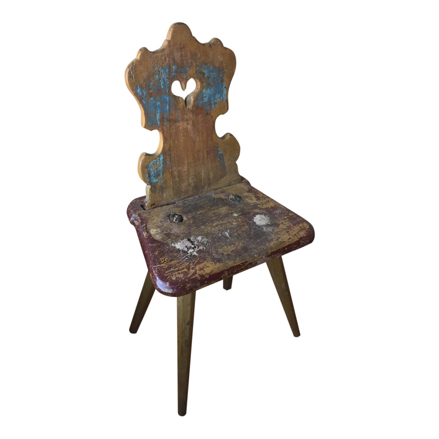 Small Painted Tyrolean Chair | Chairish