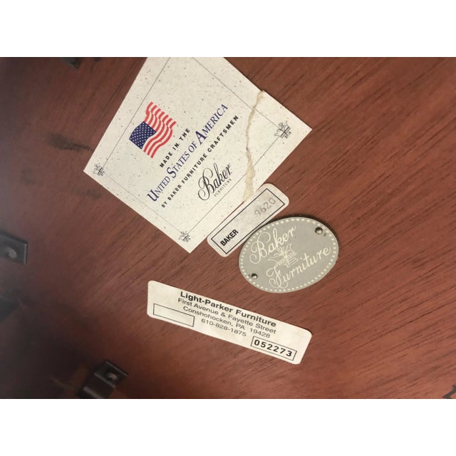 Handsome Oval Mixed Wood Inlaid Nesting Table | Chairish