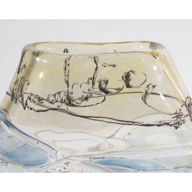 Art Glass Vase Signed by Ion Tamaian | Chairish