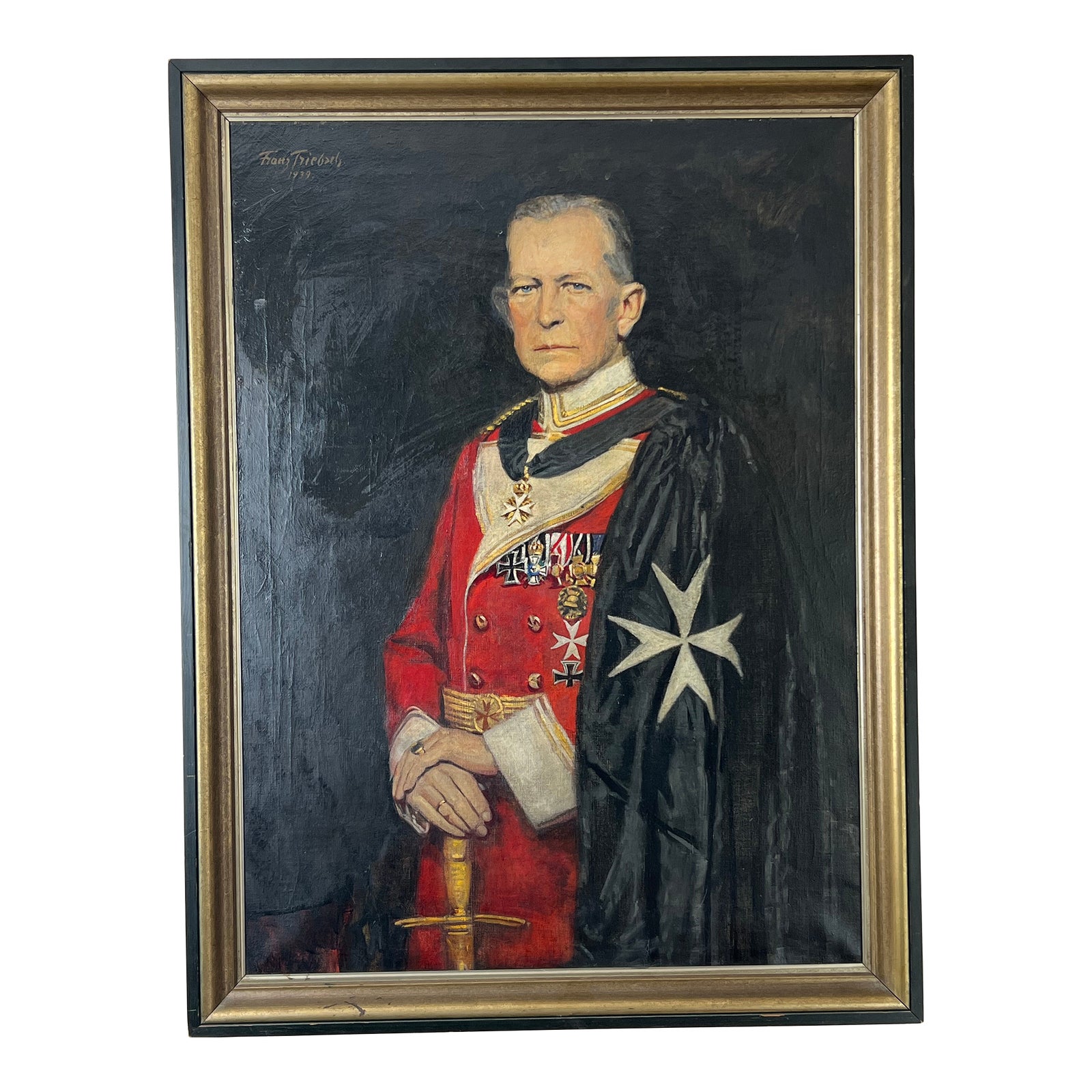 Oil on Canvas Portrait “Wwi German Field Marshal” by Franz Triebsch ...