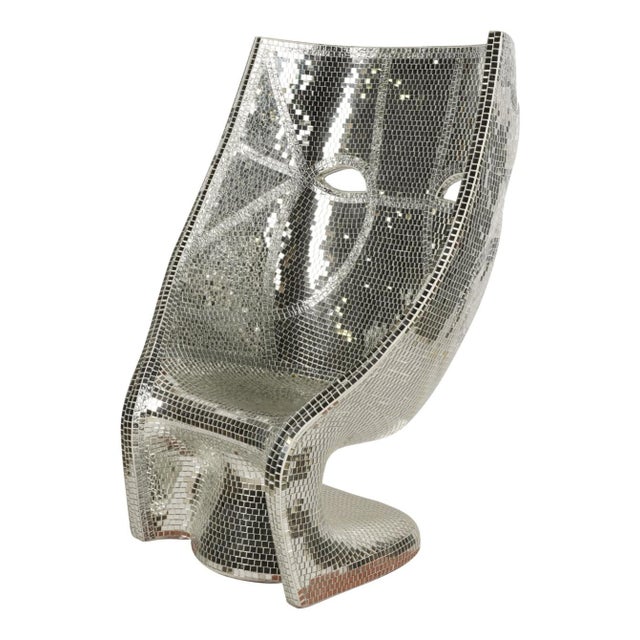 Contemporary Disco Ball Face Lounge Chair | Chairish