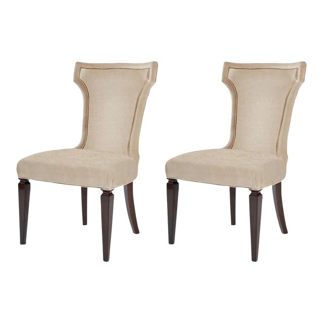 European Modern Dining Chairs- Set of 2 | Chairish