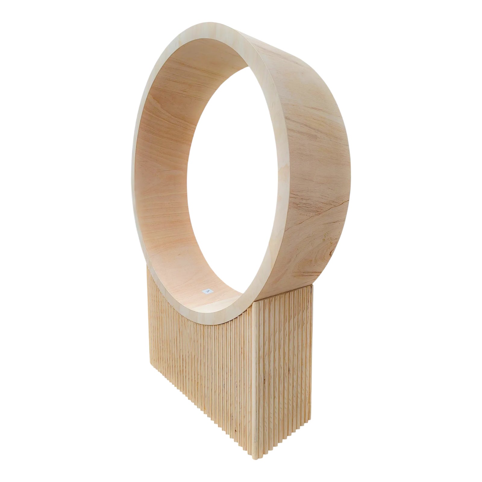 Modern Reeded Alcove Moon Bench | Chairish