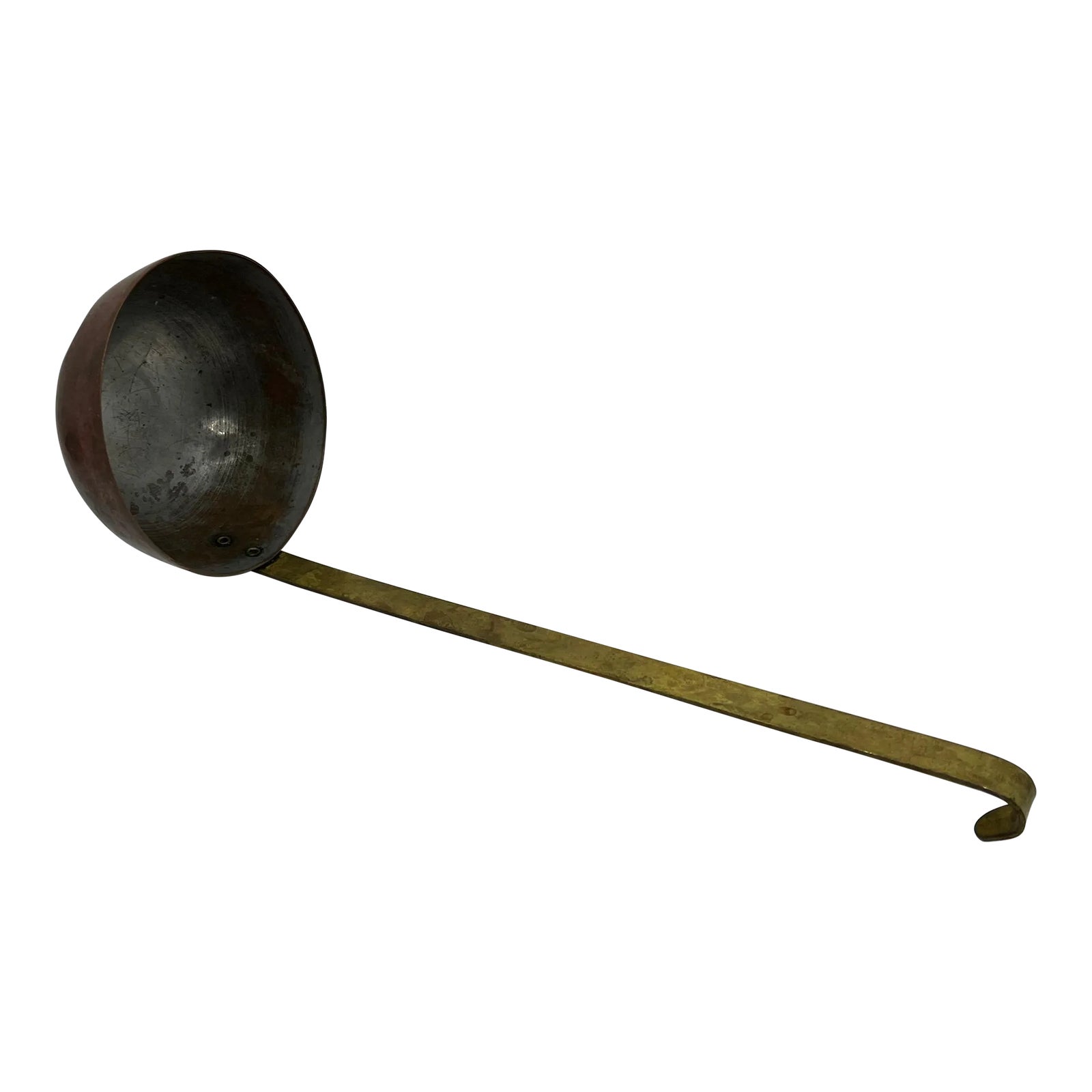 Vintage Hand Forged Copper and Tin Ladle With Brass Finish Metal Handle ...