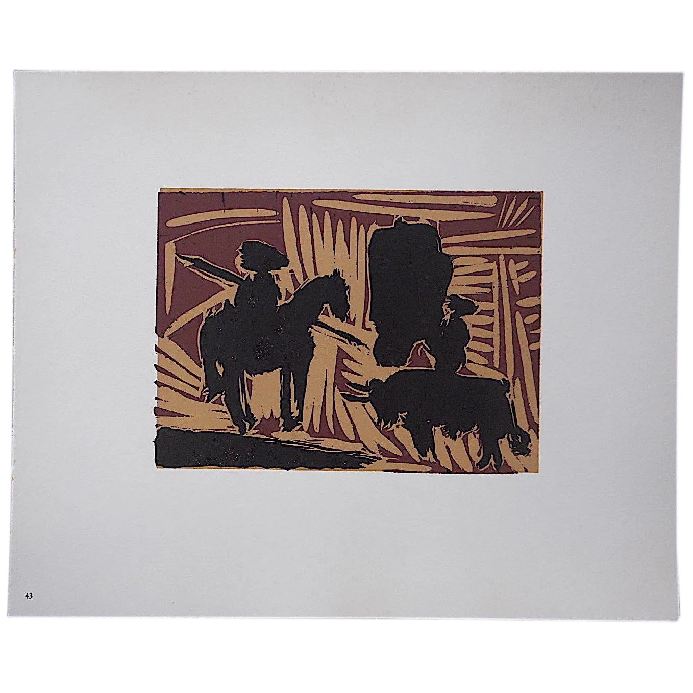 Vintage Mid 20th C. Ltd. Ed. After Picasso Lithograph-"Avant La Pique ...