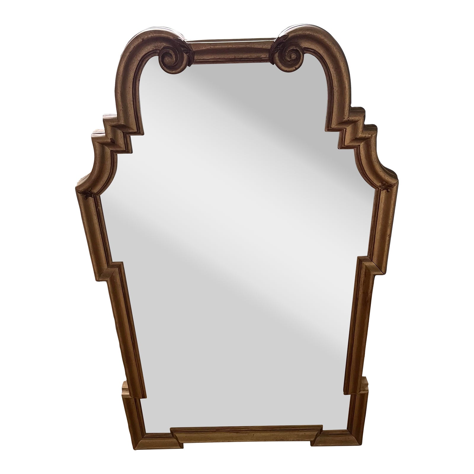 1960s Ethan Allen Mirror in Gold Leaf | Chairish